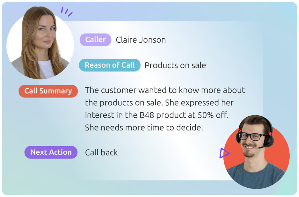 Automatic call summaries thanks to AI | Diabolocom