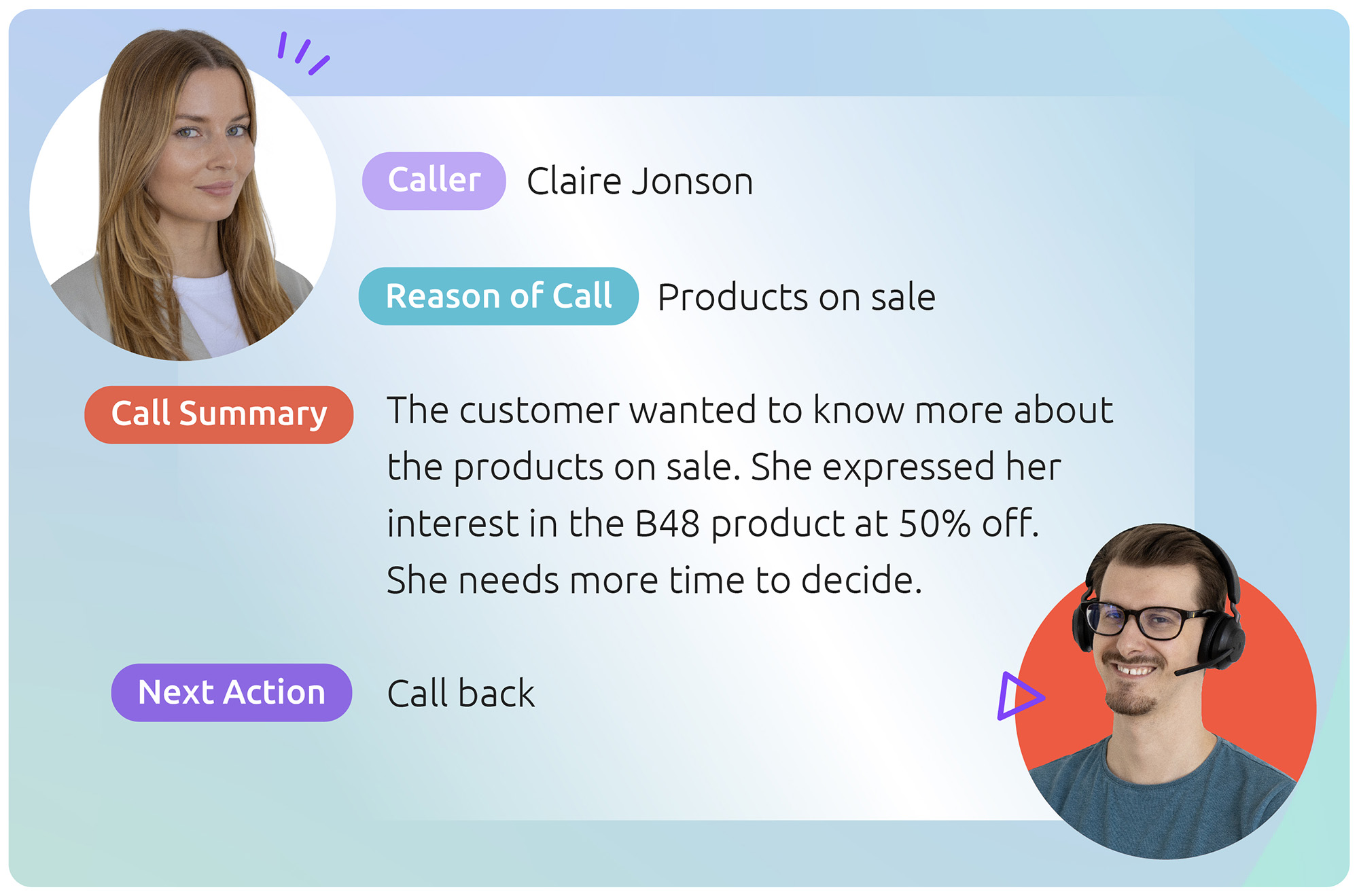 Automatic call summaries thanks to AI | Diabolocom