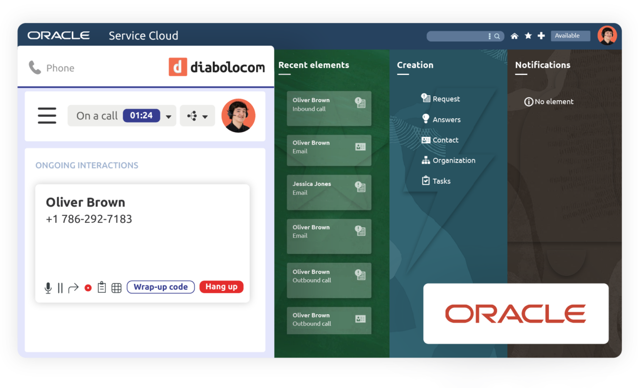 Oracle Service Cloud Integration | Diabolocom