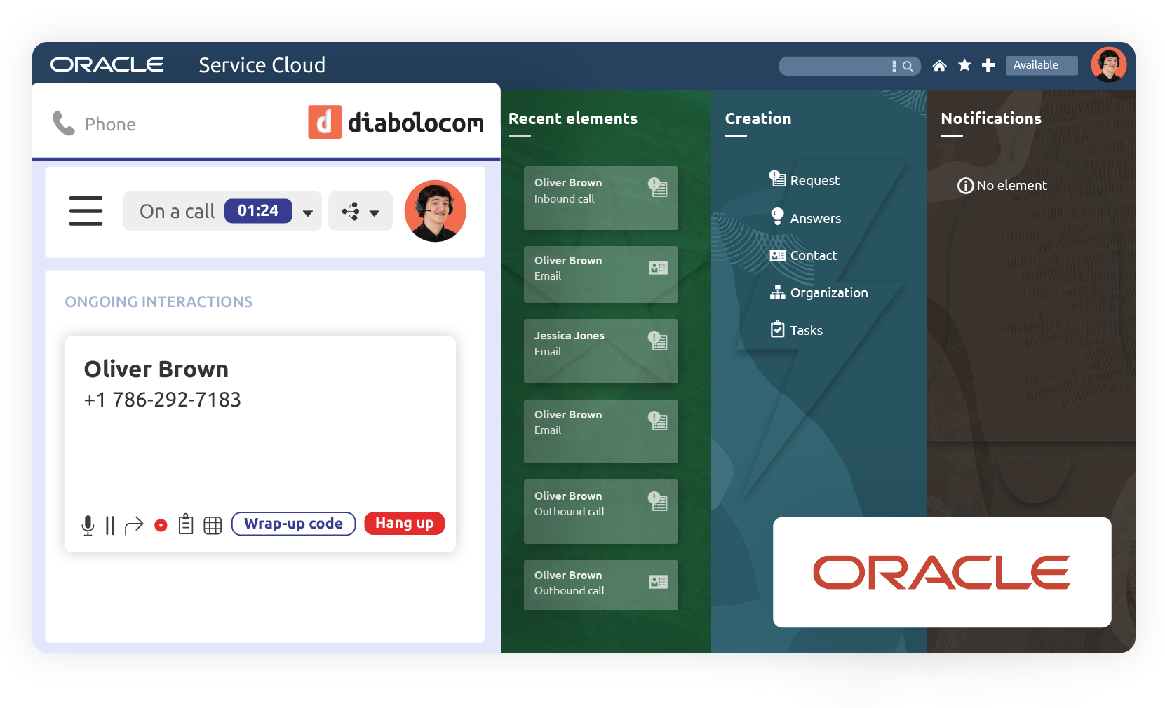 Oracle Service Cloud Integration | Diabolocom