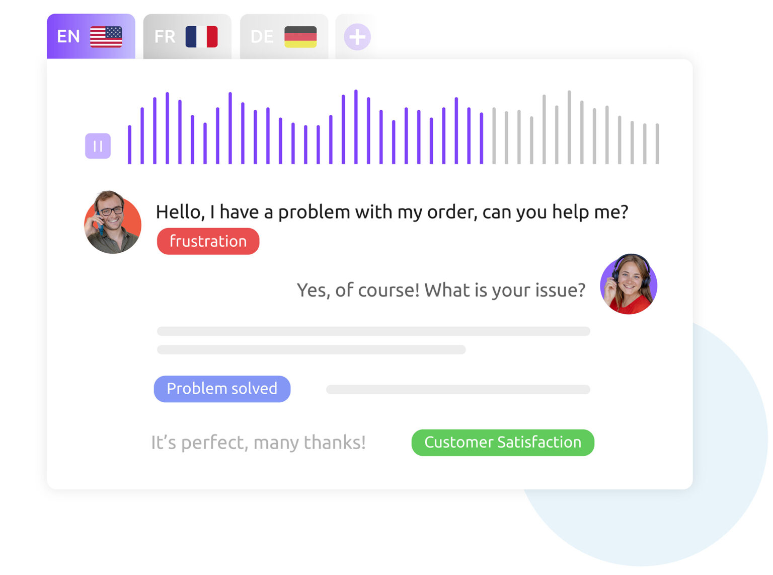 AI-assisted call transcription | Diabolocom